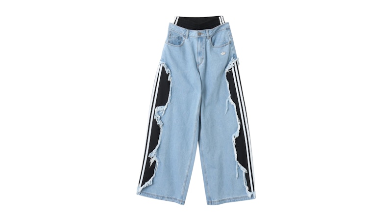 Adidas Adilenium 5.0 Deconstructed Denim Pants - Light Blue